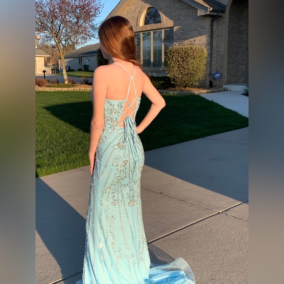 Splash | Dresses | Blue Sequin Prom Dress | Poshmark